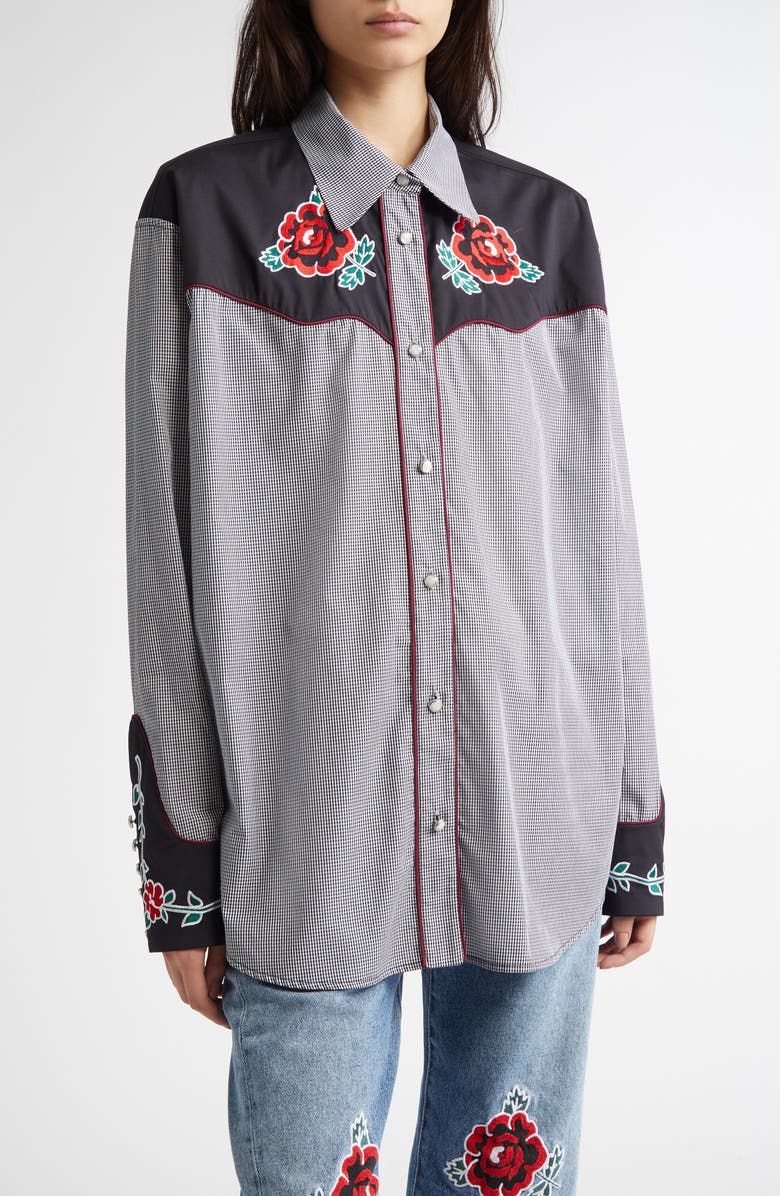 Molly Goddard Meredith Plaid Button-Up Shirt | Nordstromrack