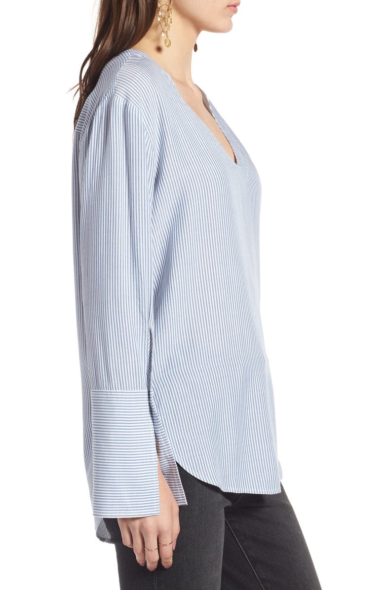 Treasure & Bond Stripe Slit Cuff Shirt | Nordstromrack