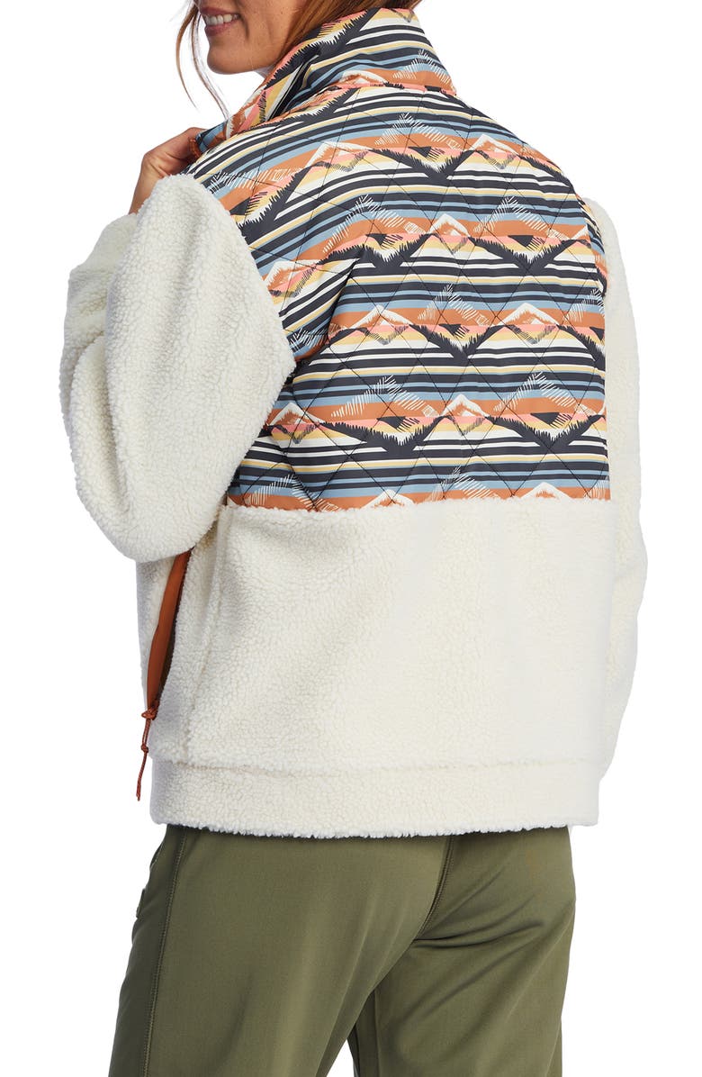 Billabong Hidden Trails Quilted Faux Fur Jacket | Nordstromrack