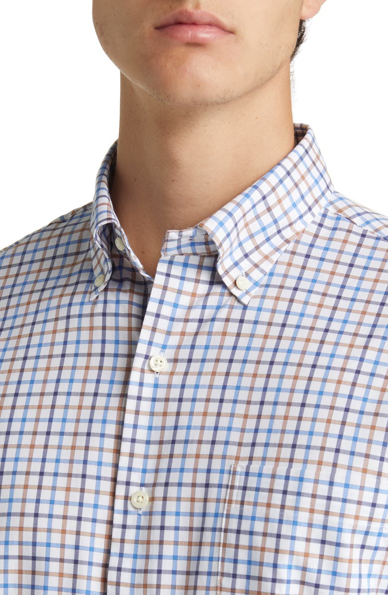 Peter Millar Crown Light Tattersall Check Button-Down Shirt | Nordstrom