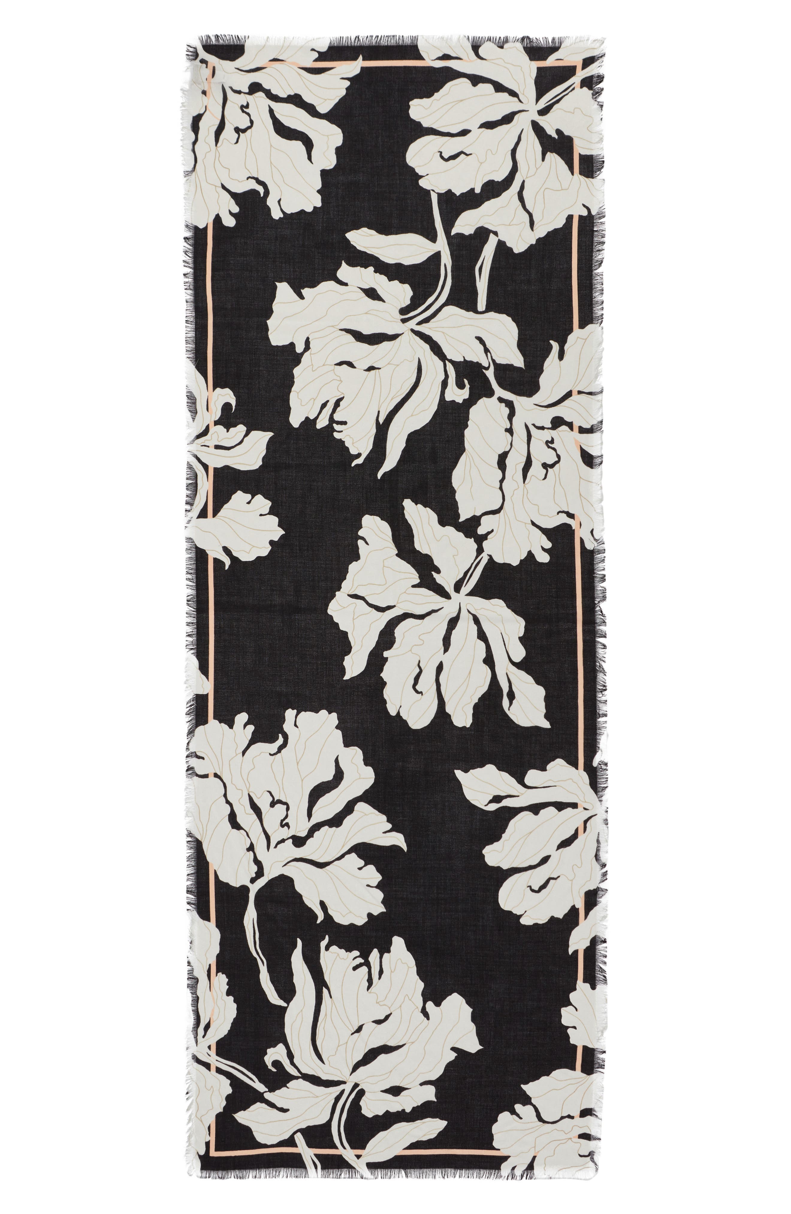 Nordstrom Eyelash Trim Print Cashmere & Silk Wrap | Nordstromrack