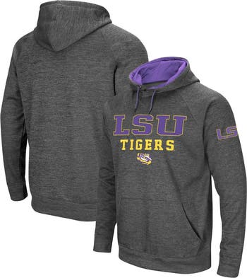 STADIUM ATHLETIC Men's Charcoal LSU Tigers Logo Performance Pullover ...