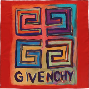Givenchy Artwork Logo Silk Square Scarf | Nordstromrack