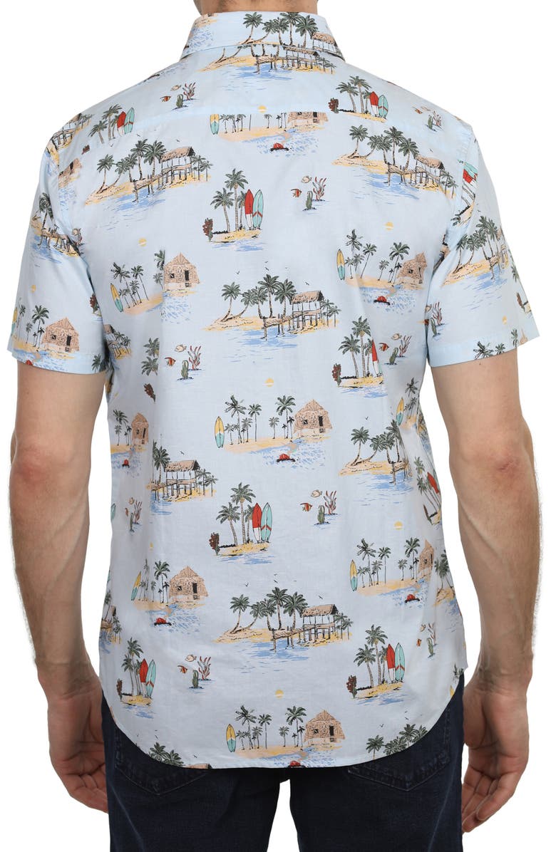 Slate & Stone SLATE AND STONE Beach Tropical Print Short Sleeve Shirt ...