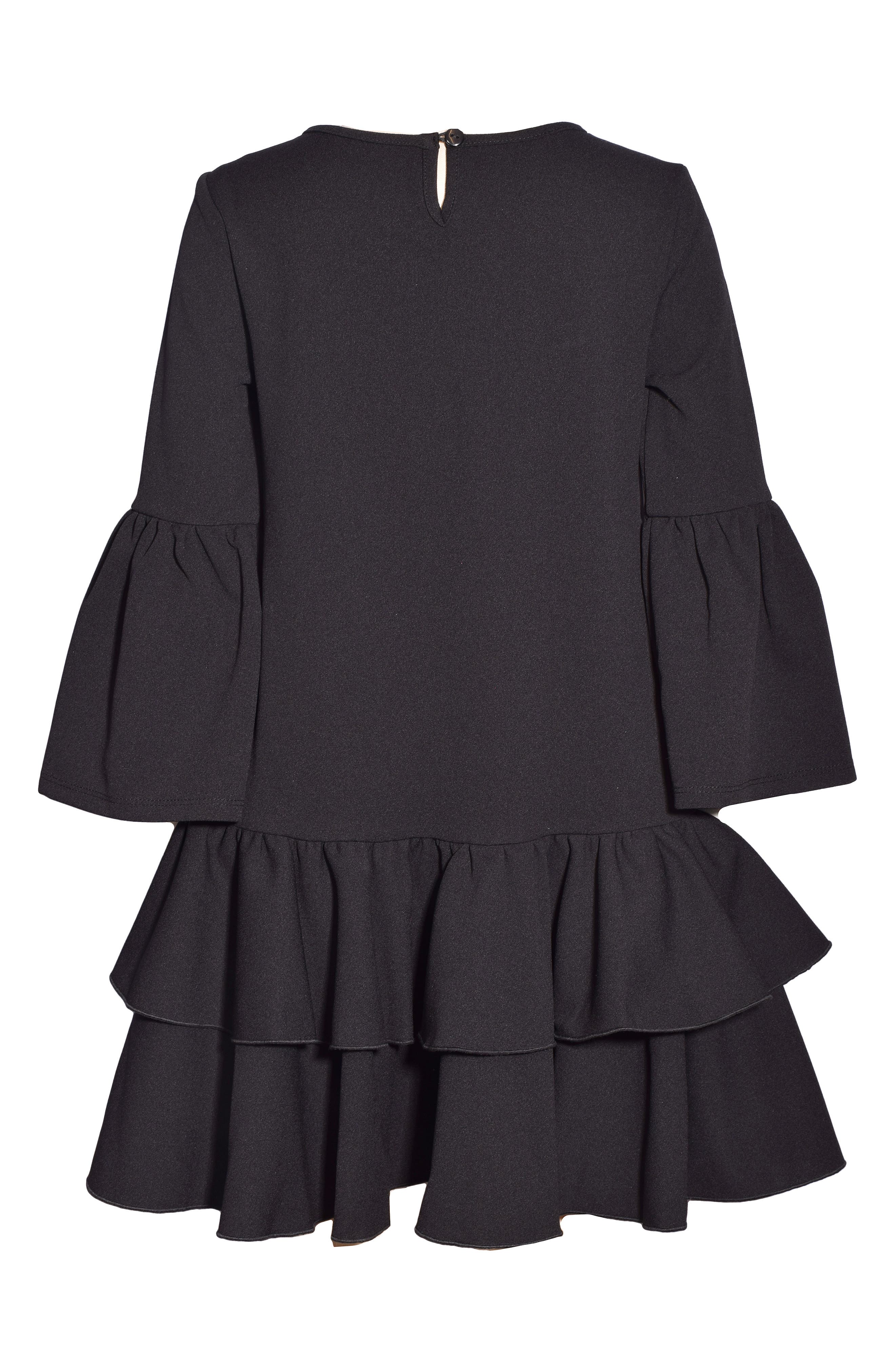 Iris & Ivy Ruffle Long Sleeve Tiered Crepe Party Dress | Nordstrom