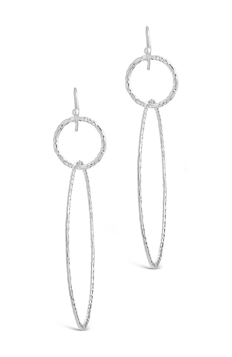 Sterling Forever Sterling Silver Hammered Double Link Drop Earrings ...