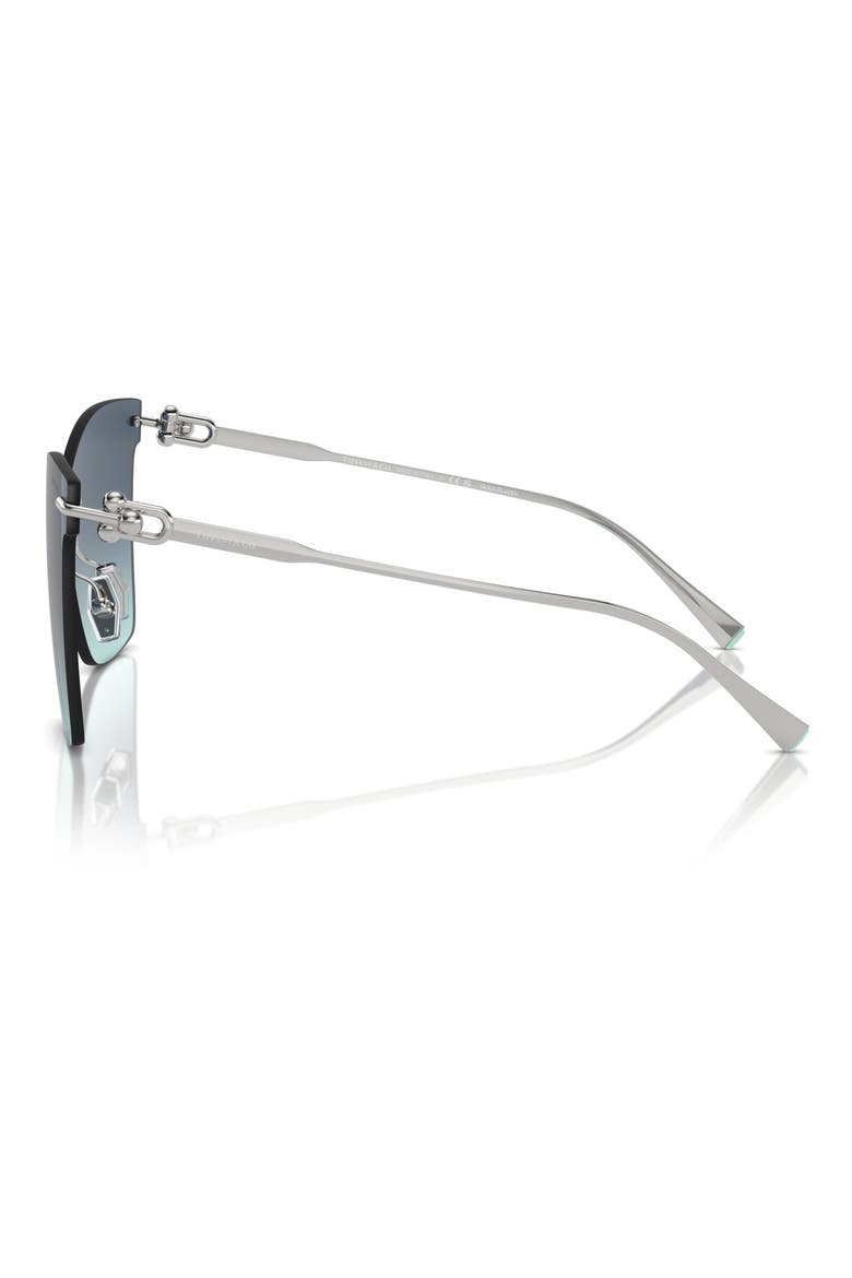 143mm Gradient Rimless Butterfly Shield Sunglasses (Women) | Nordstrom