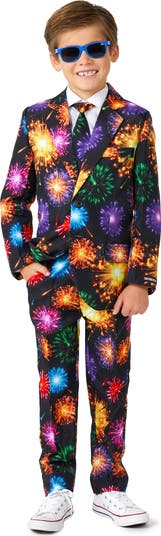 OppoSuits Kids' Suitmeister Fireworks Two-Piece Suit with Tie | Nordstrom