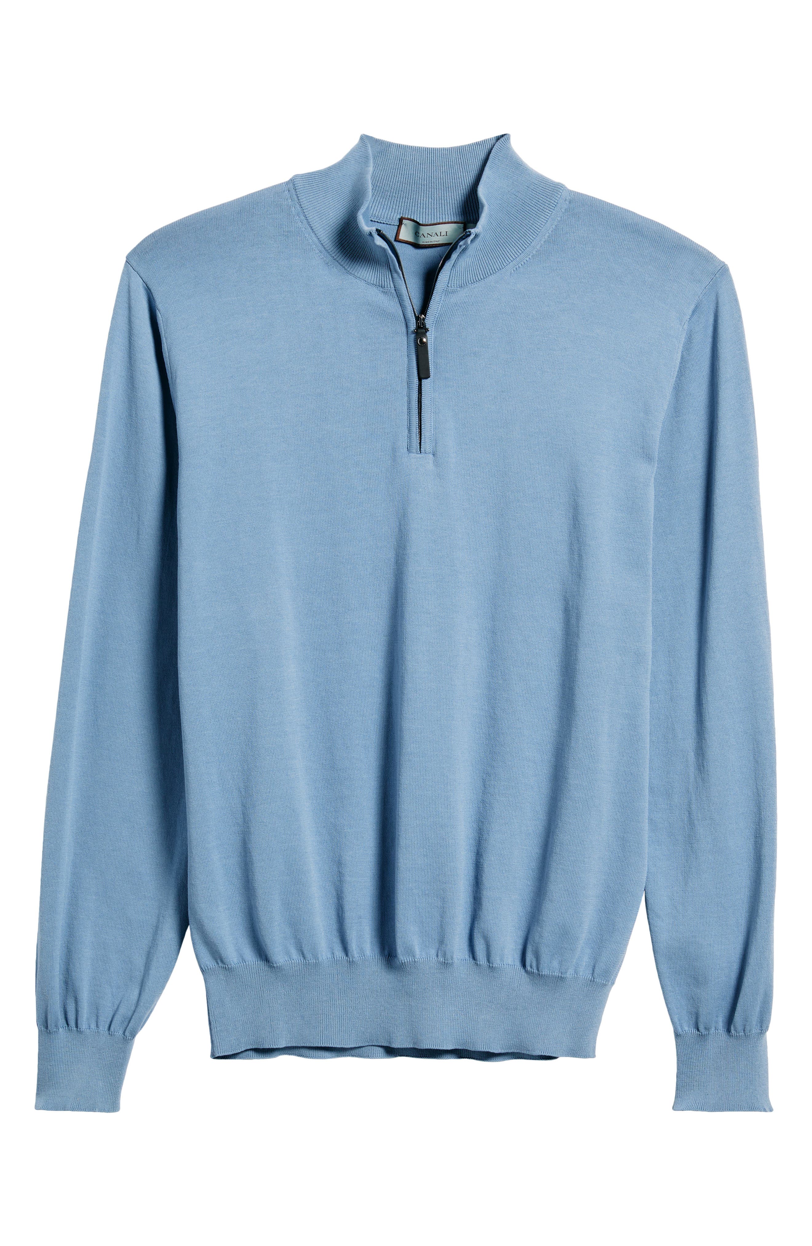 Canali Half Zip Cotton Sweater | Nordstromrack