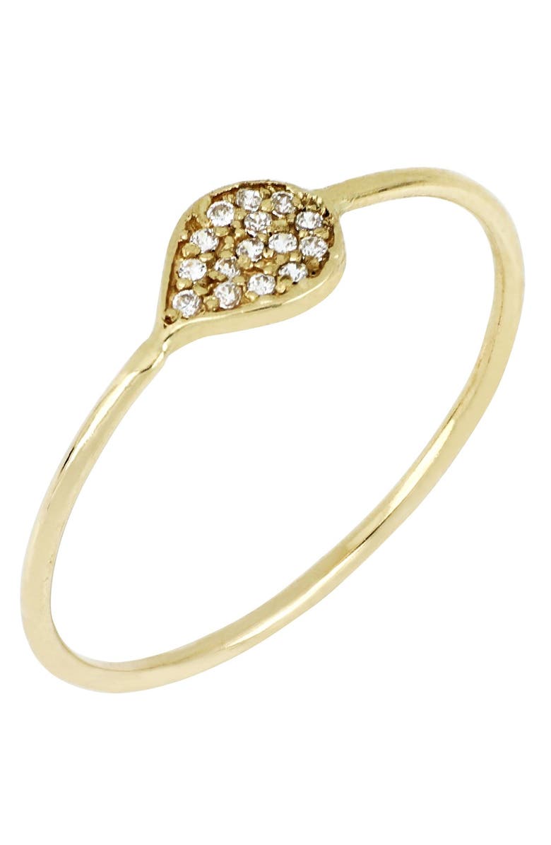 Bony Levy 18K Yellow Gold Diamond Leaf Stack Ring - 0.06 ctw ...