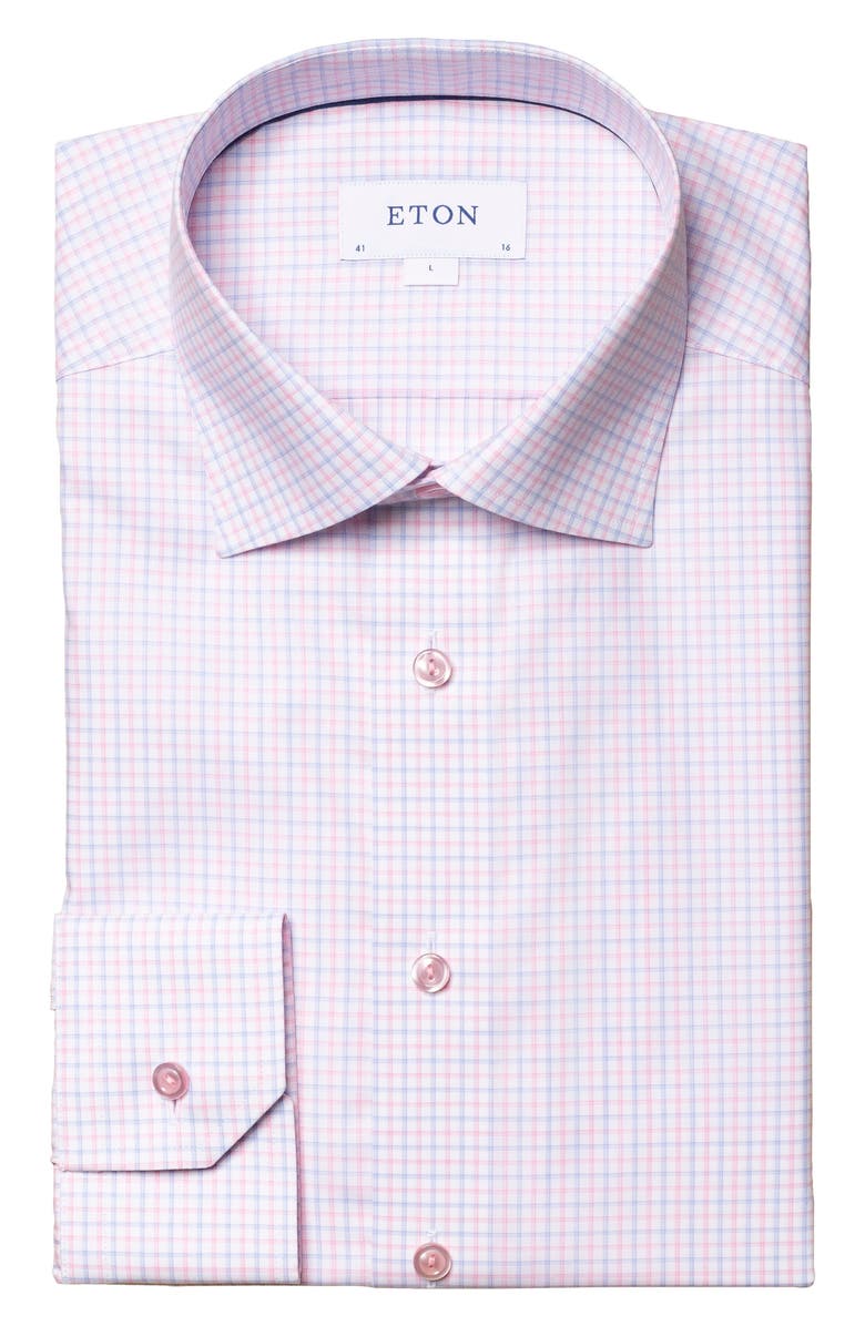 Eton Classic Fit Check Cotton Twill Dress Shirt | Nordstromrack
