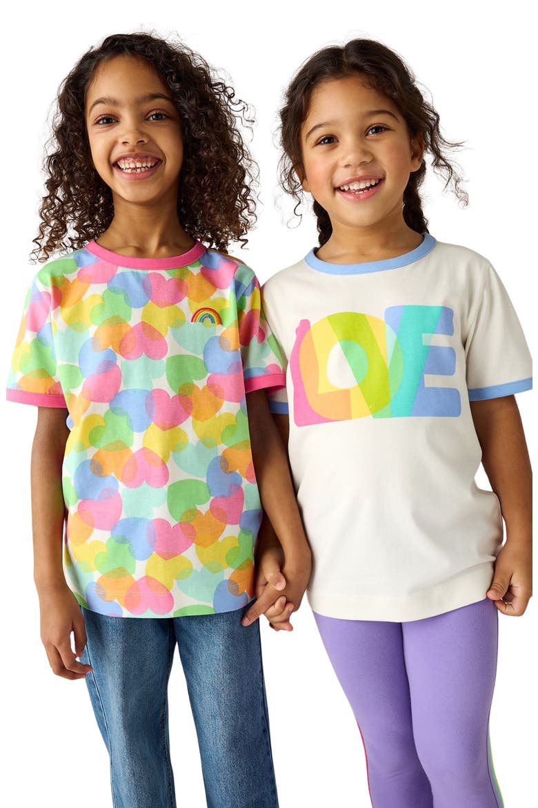 Kids' 2-Pack Love Assorted Cotton Graphic T-Shirts (Women) | Nordstromrack