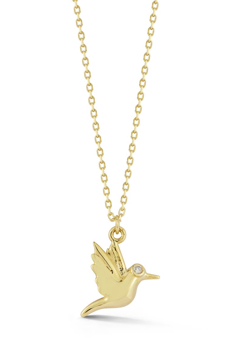 Ember Fine Jewelry 14K Gold Diamond Bird Pendant Necklace | Nordstromrack