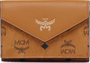MCM Small Aren Visetos Coated Canvas Trifold Wallet | Nordstrom