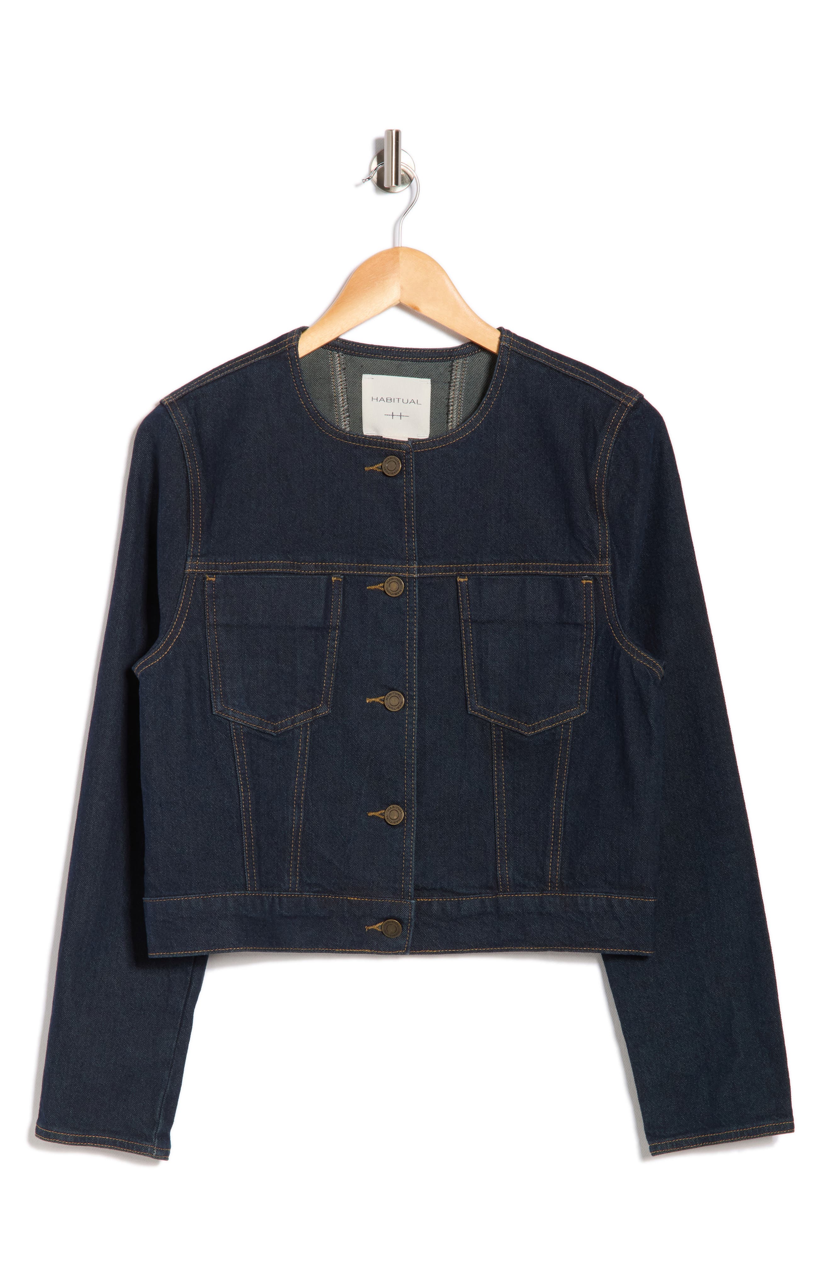 Habitual Collarless Denim Jacket | Nordstromrack