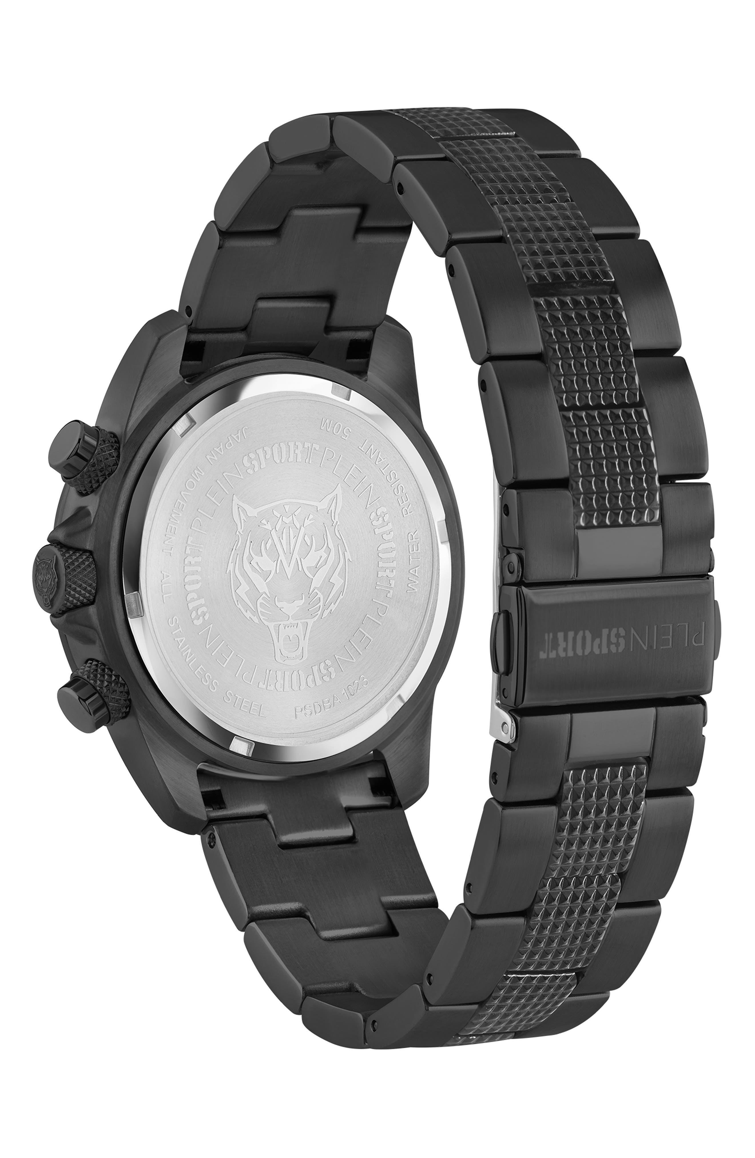 PLEIN SPORT Hurrican Three-Hand Quartz Multi-Function Bracelet Watch ...