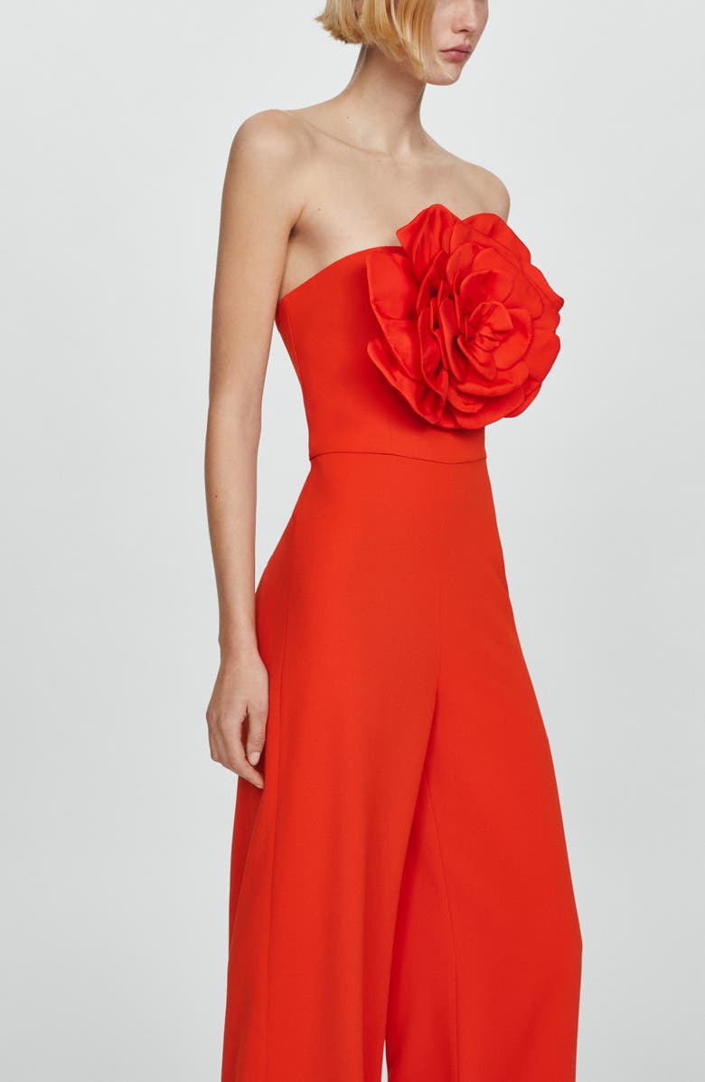 MANGO Amapola Rosette Convertible Strap Jumpsuit | Nordstromrack