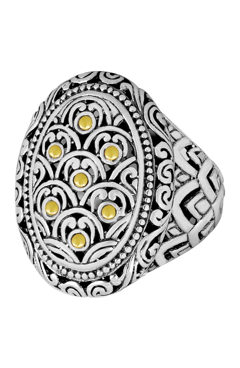 DEVATA 18K Gold Accent Sterling Silver Dragon Skin Ring | Nordstromrack