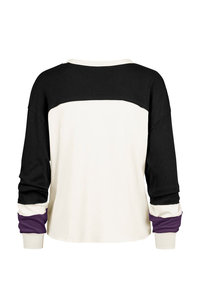 '47 Women's '47 Cream Baltimore Ravens Double Header Curve Raglan Long ...