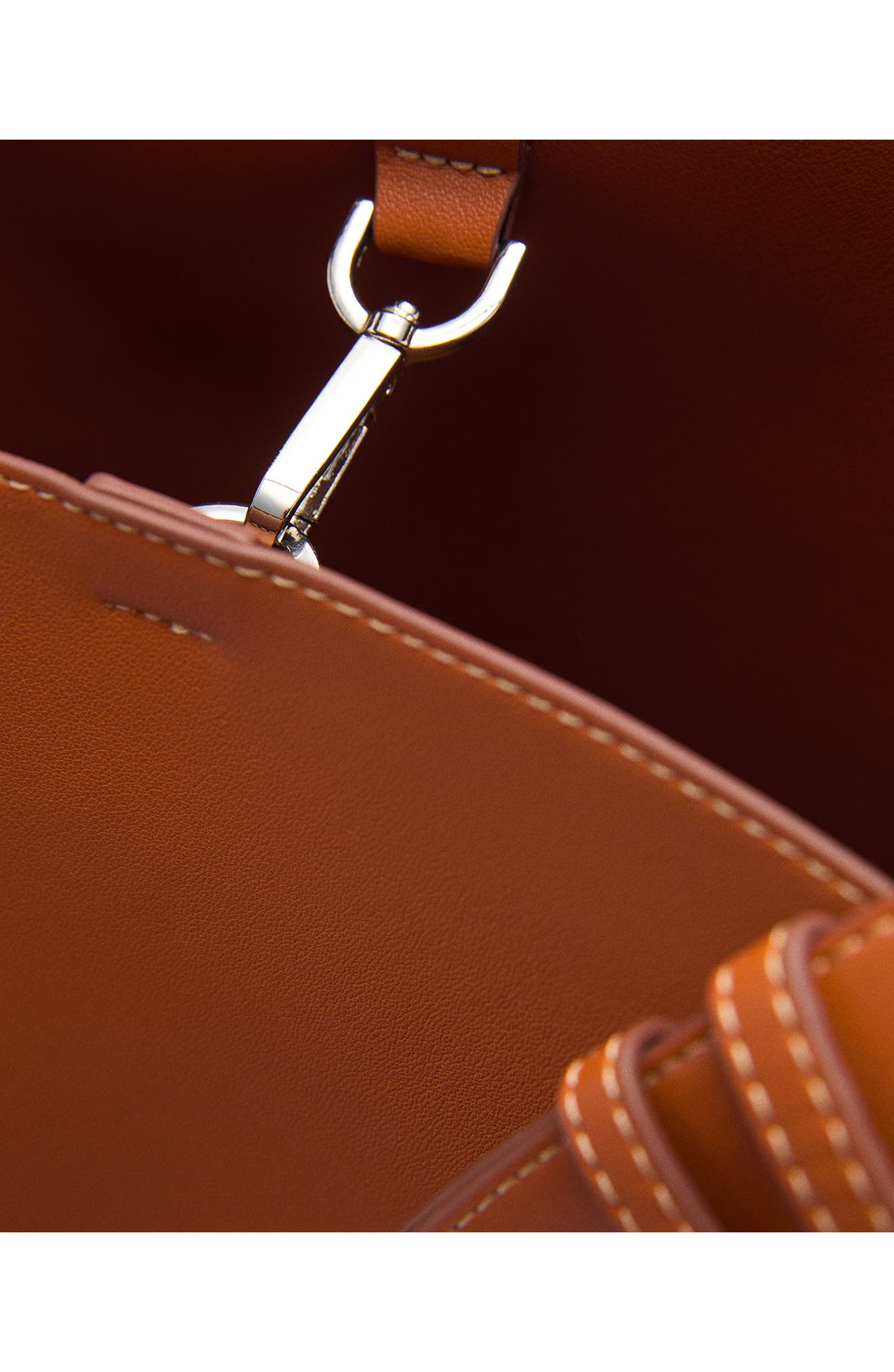 MANGO Short Handle Faux Leather Shopper Tote | Nordstrom