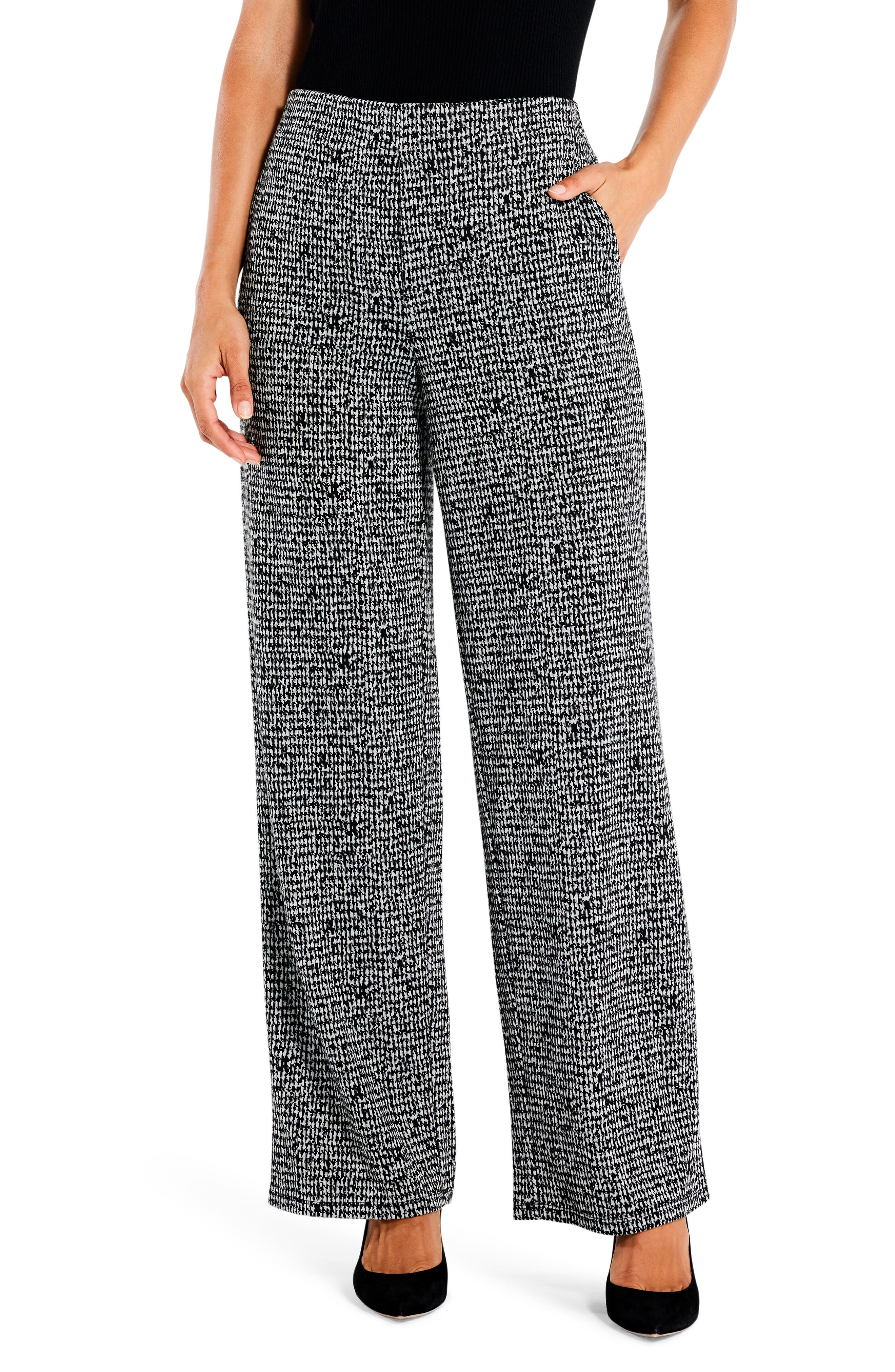 NIC+ZOE Tweed Wide Leg Pull-On Pants | Nordstrom