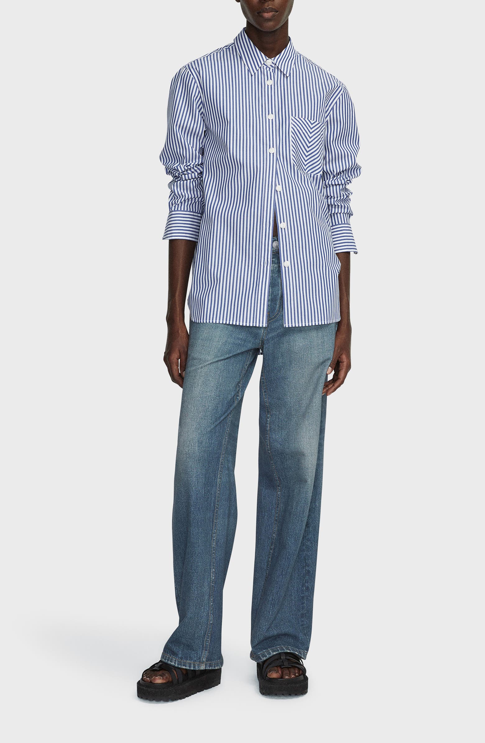 Rag And Bone Miramar Wide Leg Cotton Terry Sweatpant Jeans Nordstrom