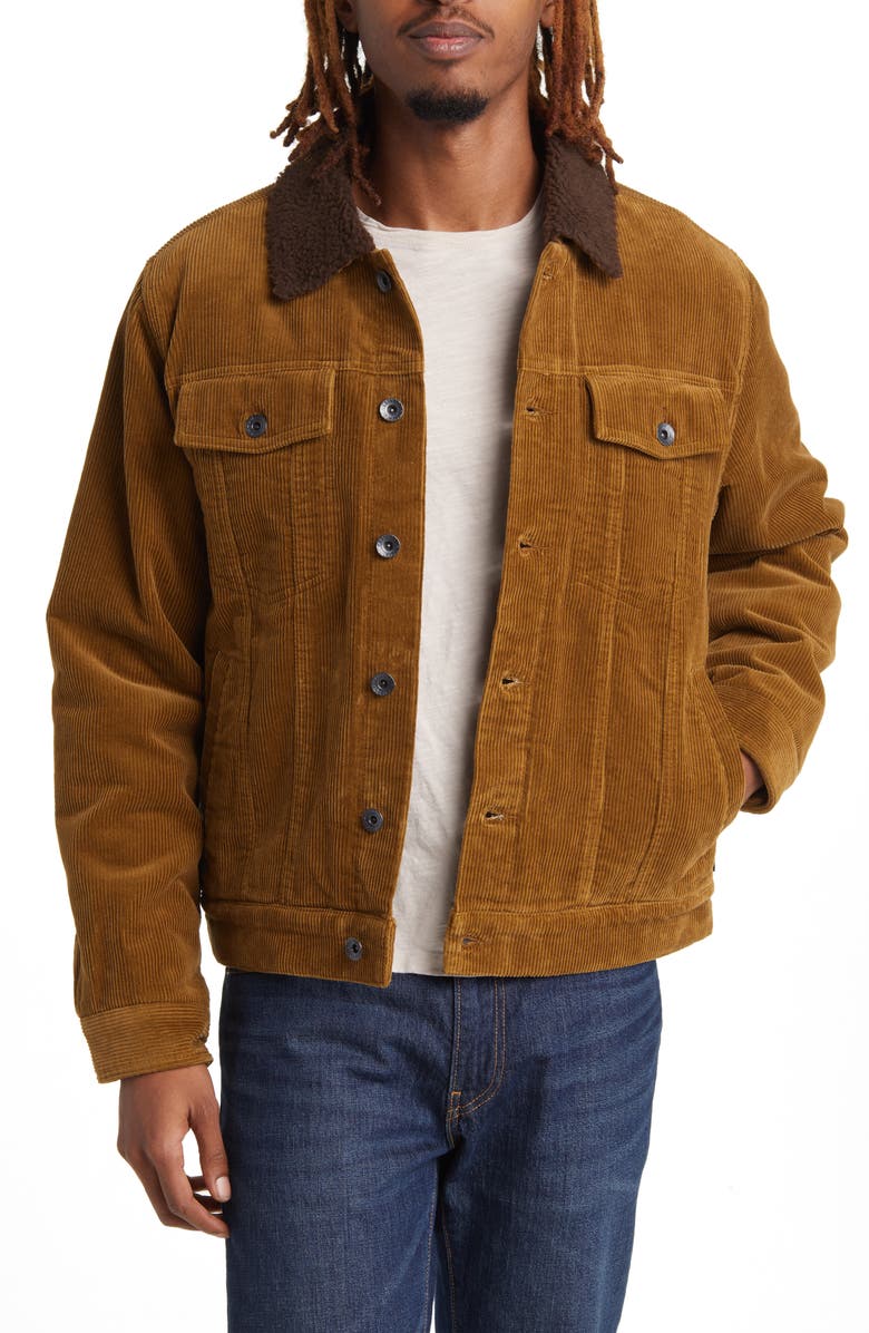 Brixton Builders Faux Shearling Lined Corduroy Trucker Jacket | Nordstrom