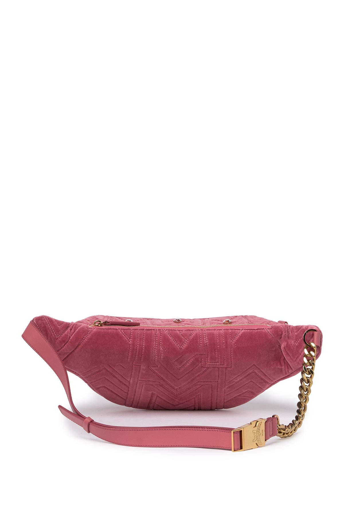 MCM Fursten Rhinestone Embellished Velvet Belt Bag | Nordstromrack