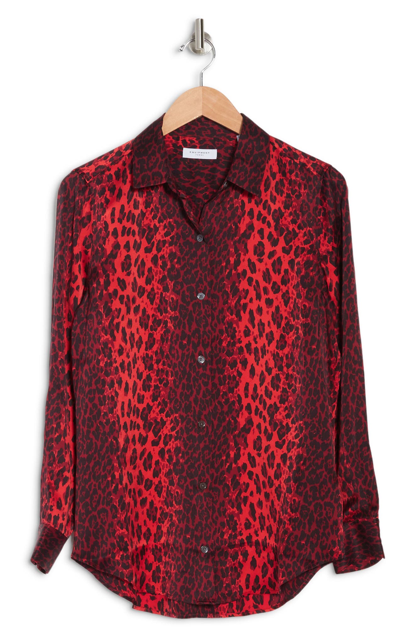 Essential Leopard Print Silk Shirt (Women) | Nordstromrack