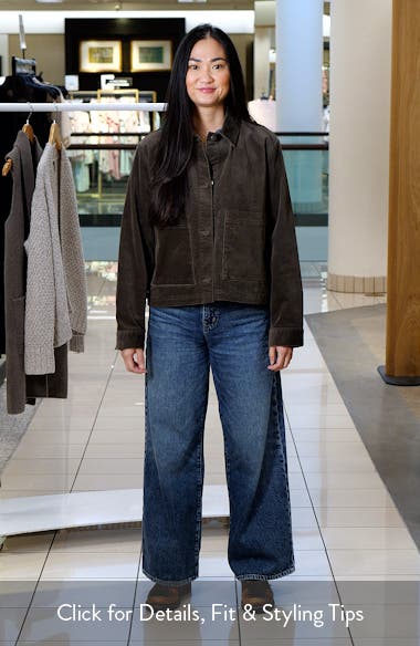 Eileen Fisher Classic Collar Velveteen Jacket | Nordstromrack