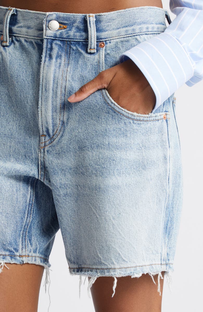 Alexander Wang Fray Hem Loose Fit Denim Shorts | Nordstrom