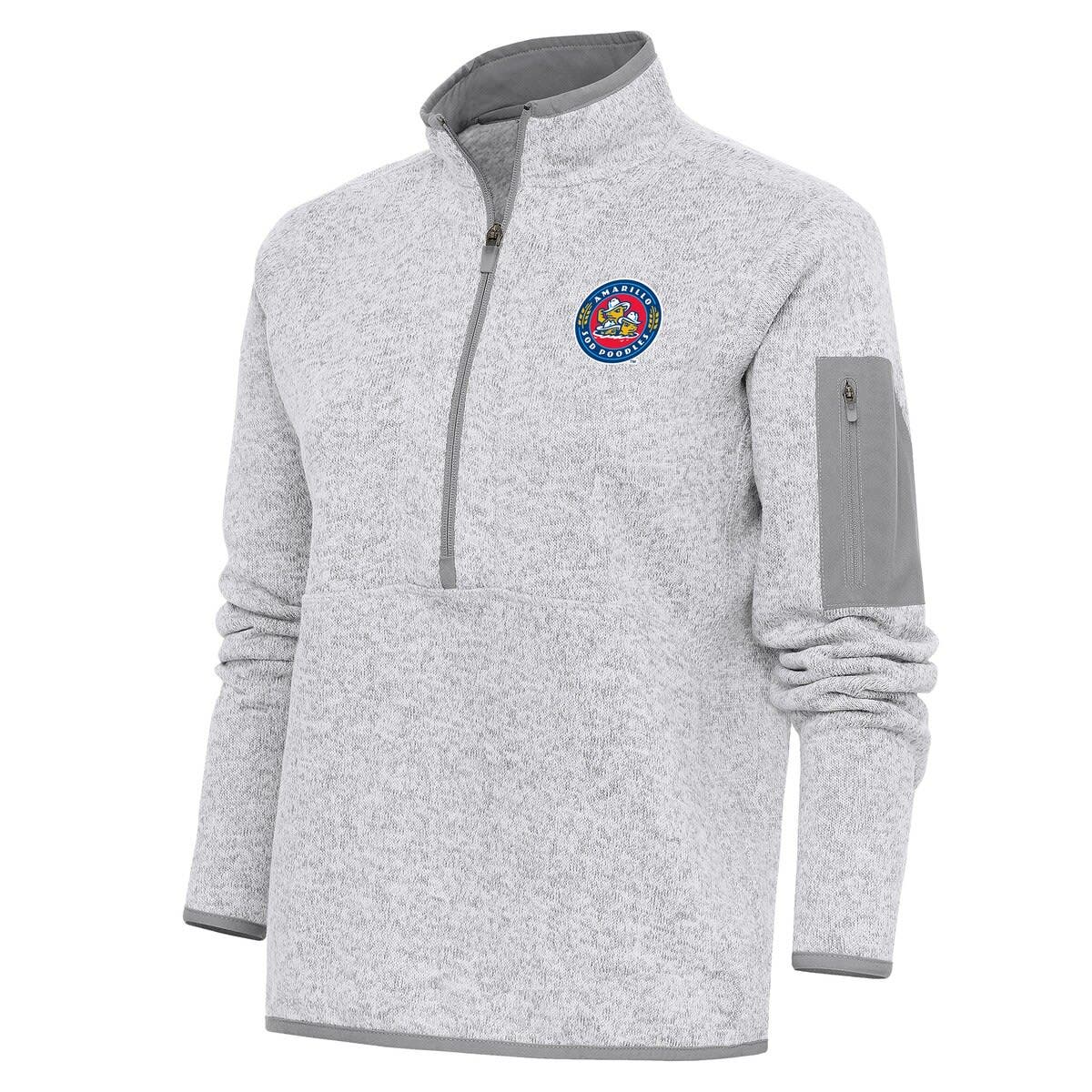 ANTIGUA Women's Antigua Heather Gray Amarillo Sod Poodles Fortune Half ...