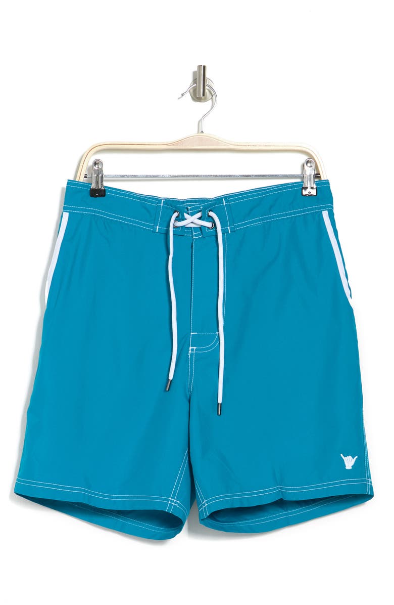 BEACH BROS Contrast Solid Swim Shorts | Nordstromrack