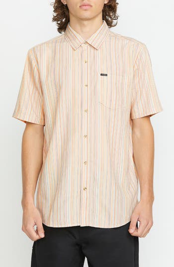 Volcom Jahstripe Short Sleeve Button-Up Shirt | Nordstrom
