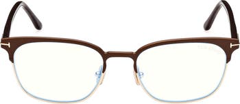 TOM FORD Browline 53mm Blue Light Blocking Glasses | Nordstrom