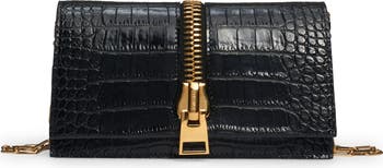 TOM FORD Mini Jennifer Croc Embossed Leather Shoulder Bag | Nordstrom