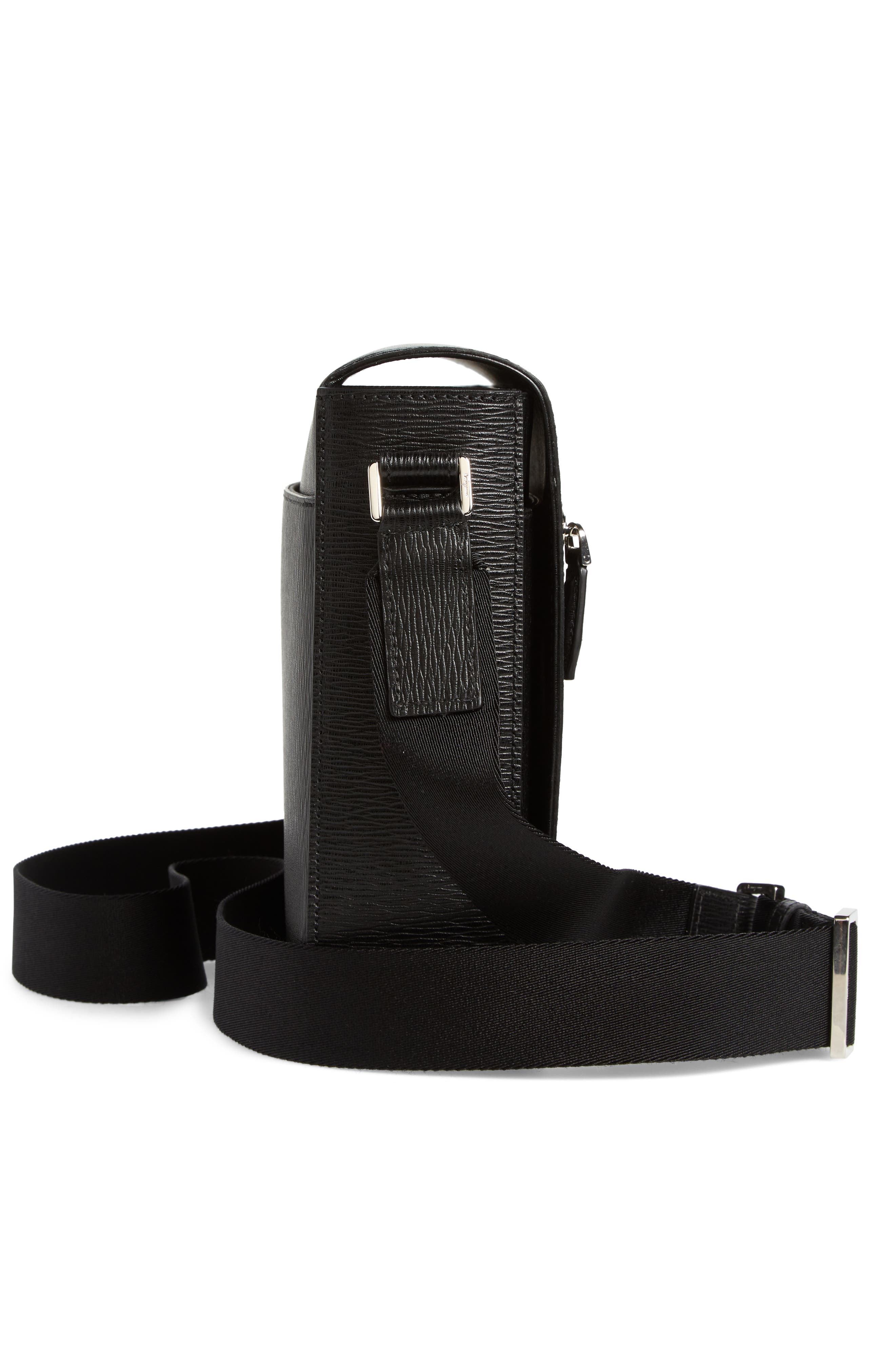FERRAGAMO Double Gancio Leather Messenger Bag | Nordstrom