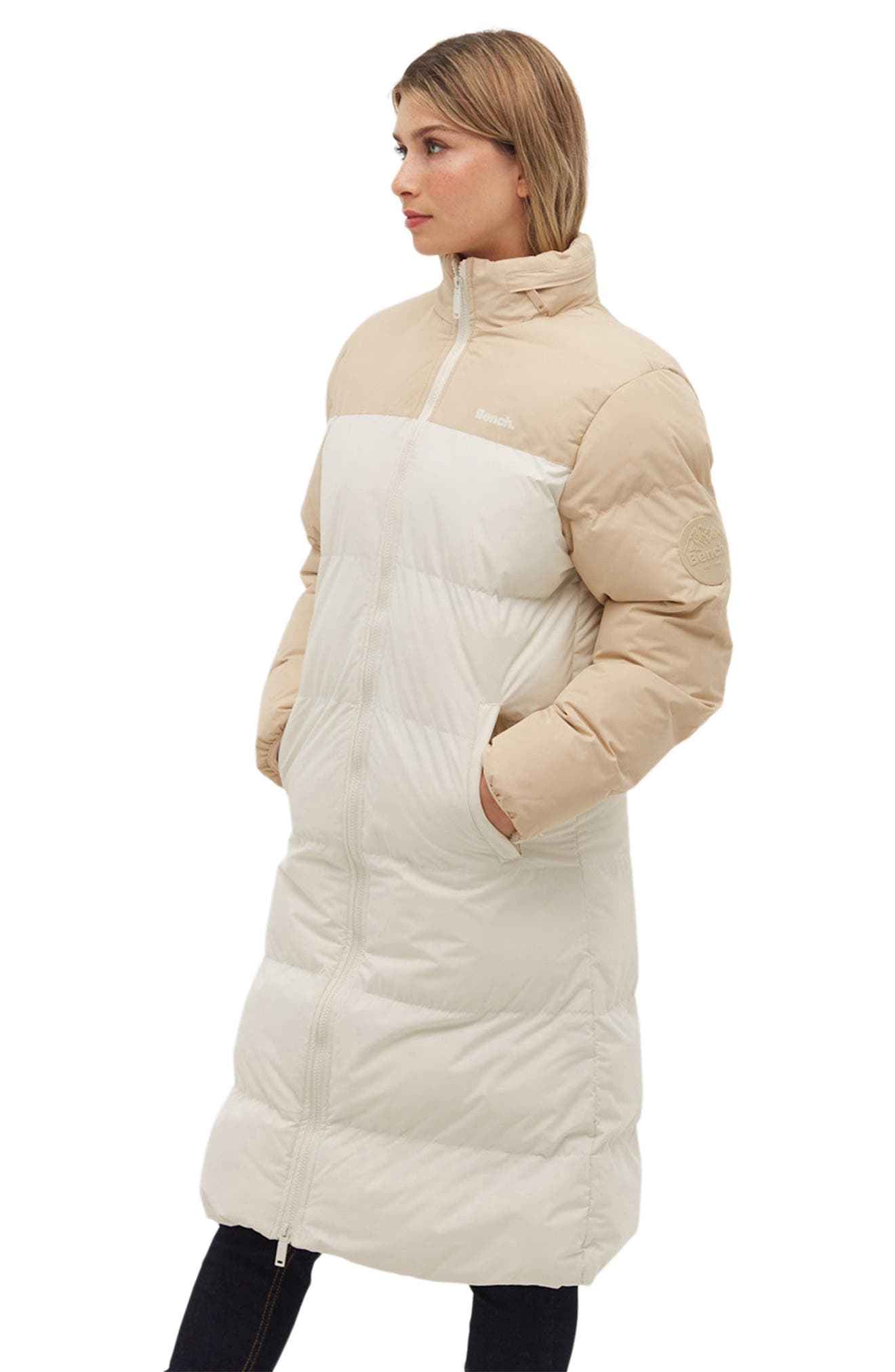 Bench. Phyllis Two-Tone Longline Puffer Coat | Nordstromrack