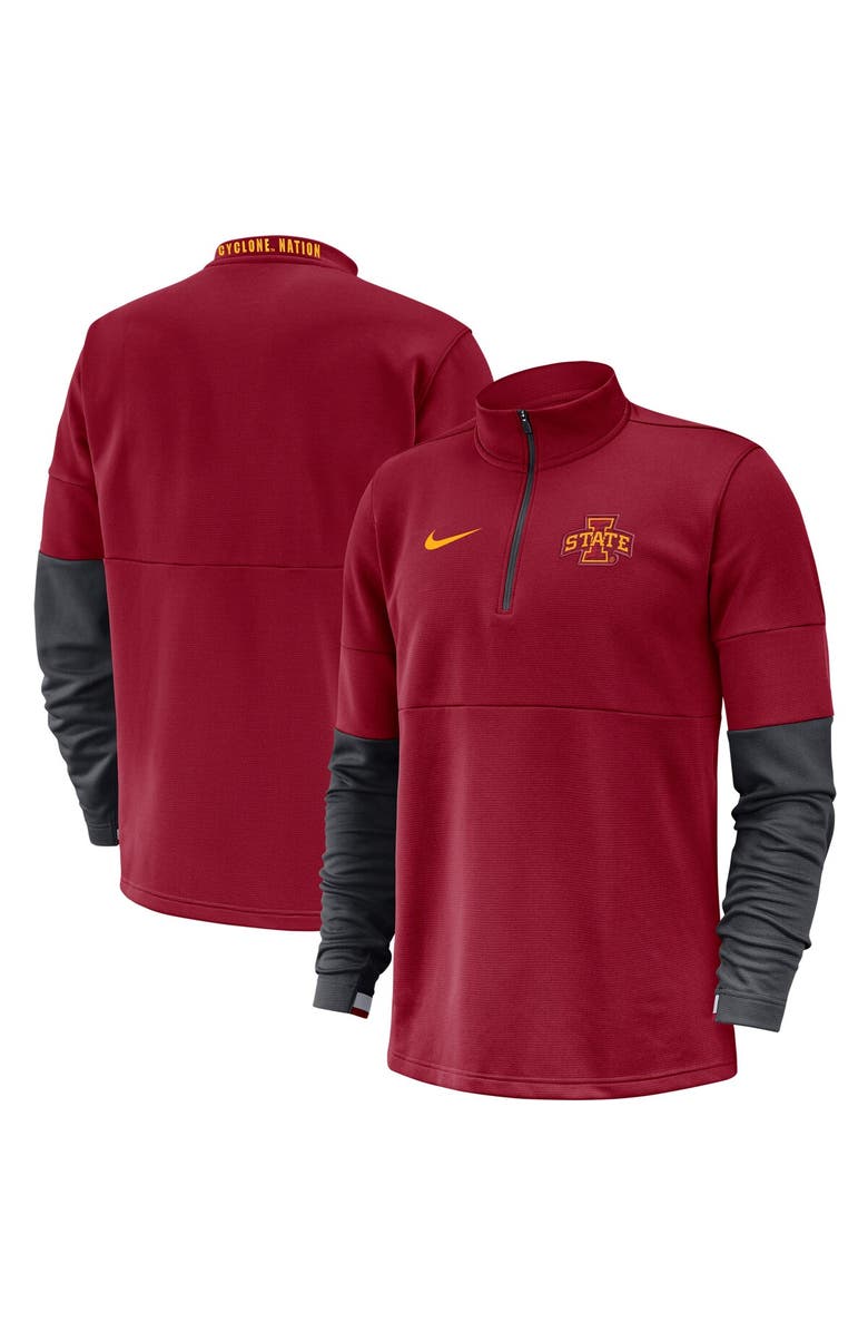 Nike Men's Nike Cardinal Iowa State Cyclones Coaches Quarter-Zip ...
