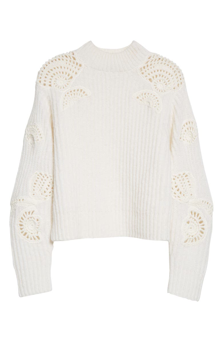 Vince Crochet Shell Accent Rib Sweater | Nordstromrack