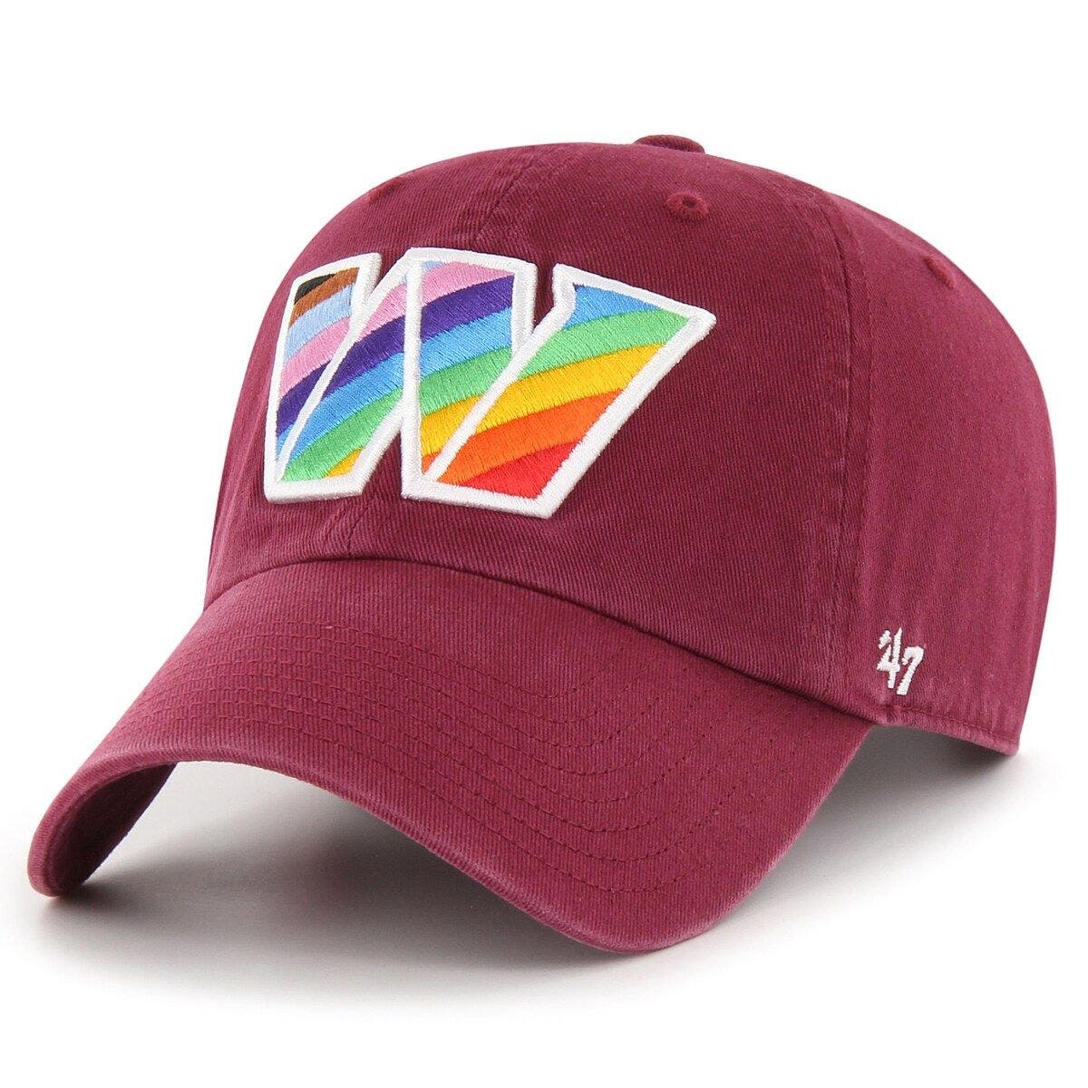 '47 Men's '47 Burgundy Washington Commanders Pride Clean Up Adjustable ...