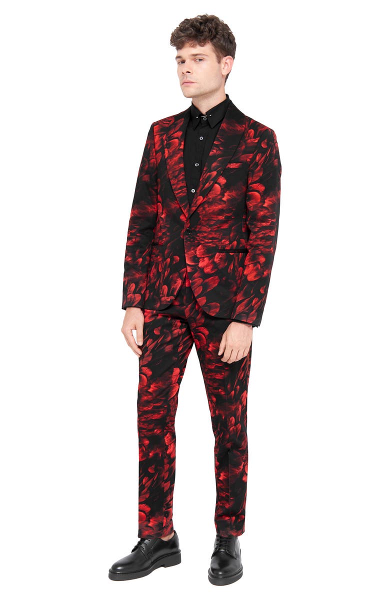 Twisted Tailor Heron Slim Fit Red Floral Suit Jacket | Nordstrom