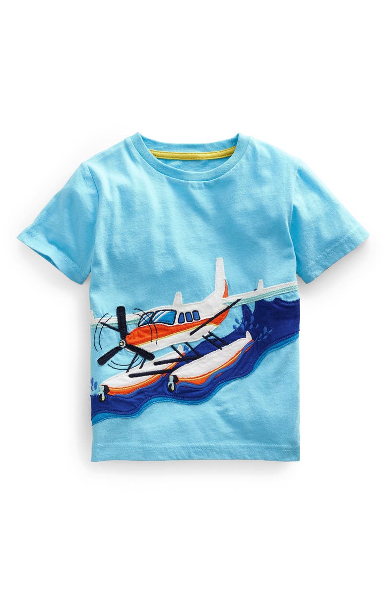 Mini Boden Kids' Float Plane Embellished Cotton T-Shirt | Nordstromrack