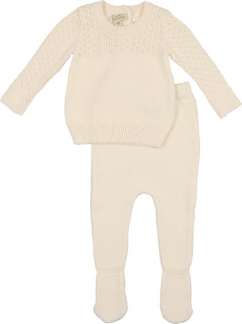 Mon Tresor Bebe Precious Purl Knit Ensemble | Nordstrom
