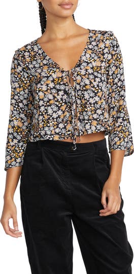 Volcom J'Taime Floral Print Crop Top | Nordstrom