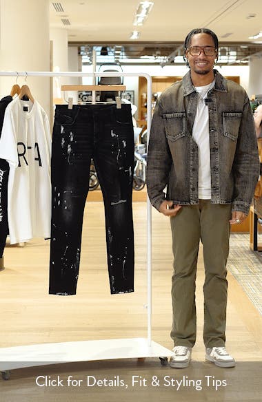 RtA Clayton Paint Splatter Ripped Skinny Jeans | Nordstrom