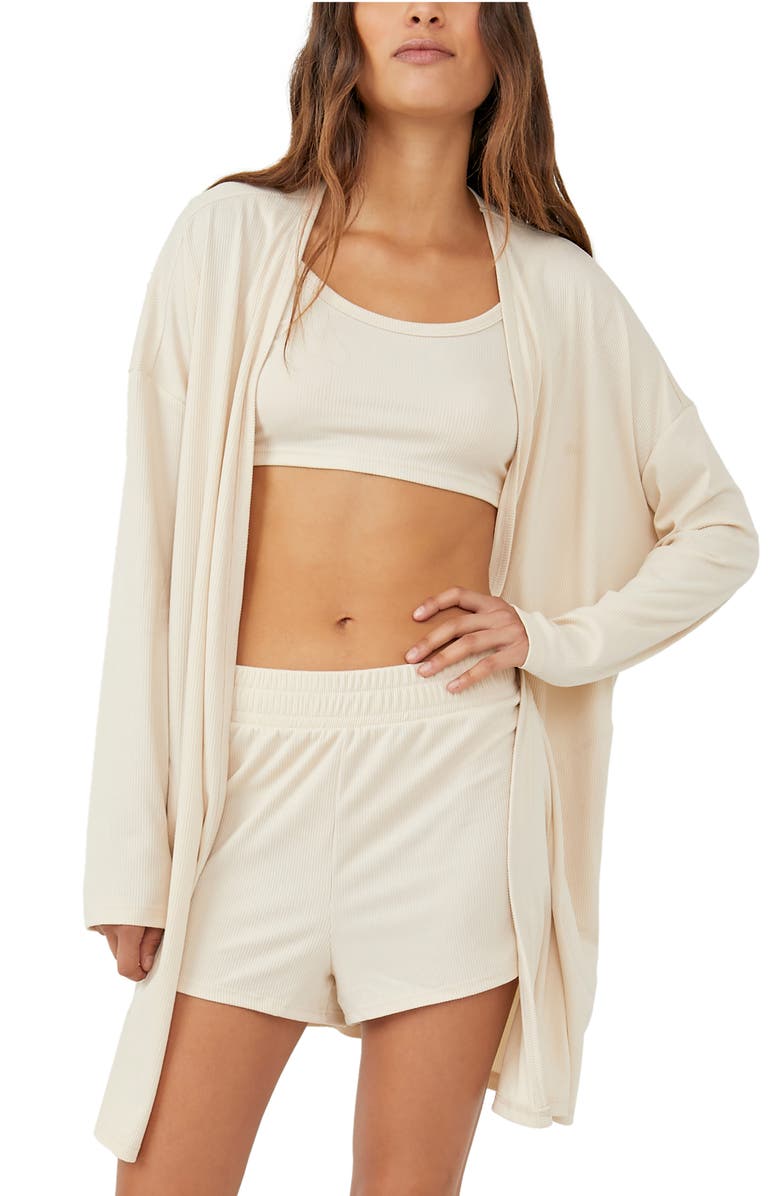 Free People Cozy Does It Tank, Shorts & Robe Sleep Set | Nordstromrack