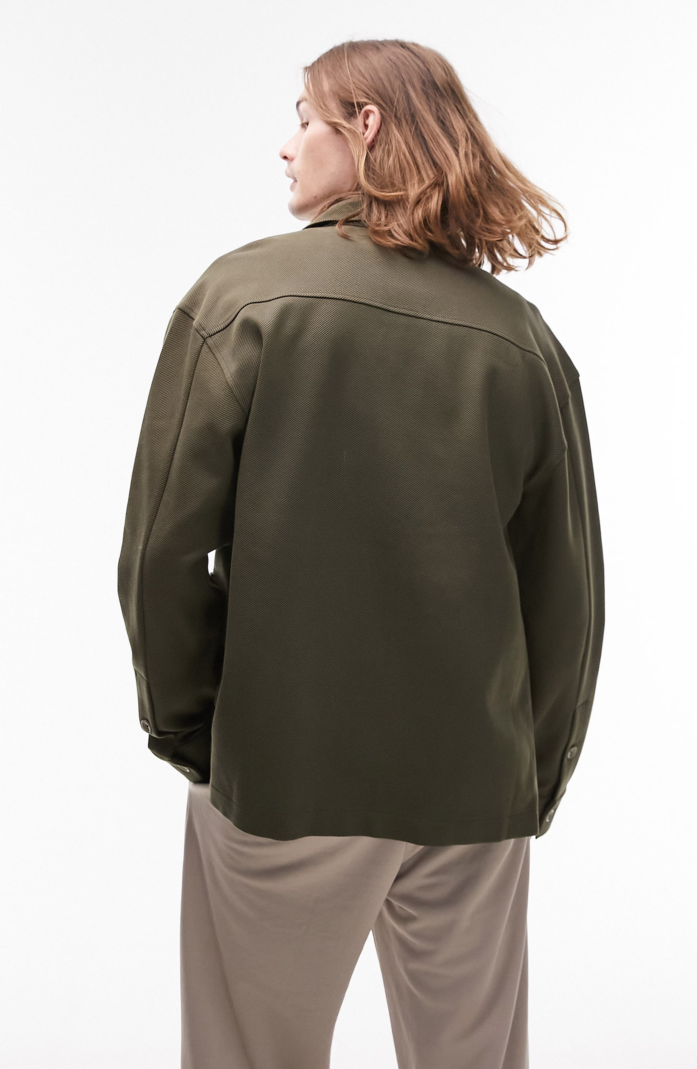 Topman Oversize Twill Shacket | Nordstromrack