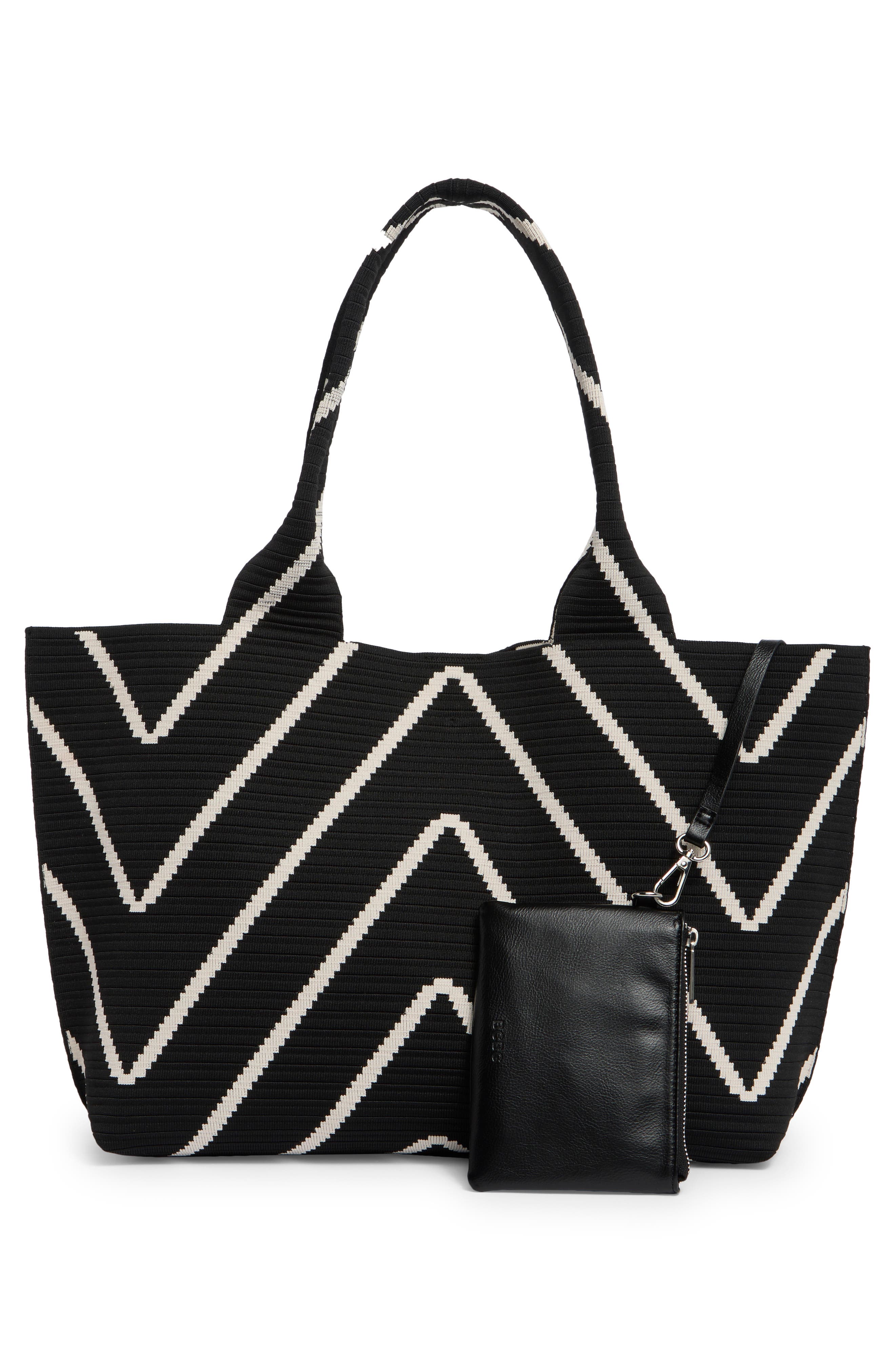 BCBG Chevron Stripe Woven Tote Bag | Nordstromrack
