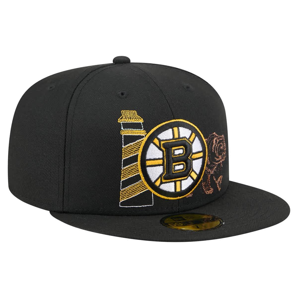 New Era Men's New Era Black Boston Bruins State Stitch 59FIFTY Fitted ...